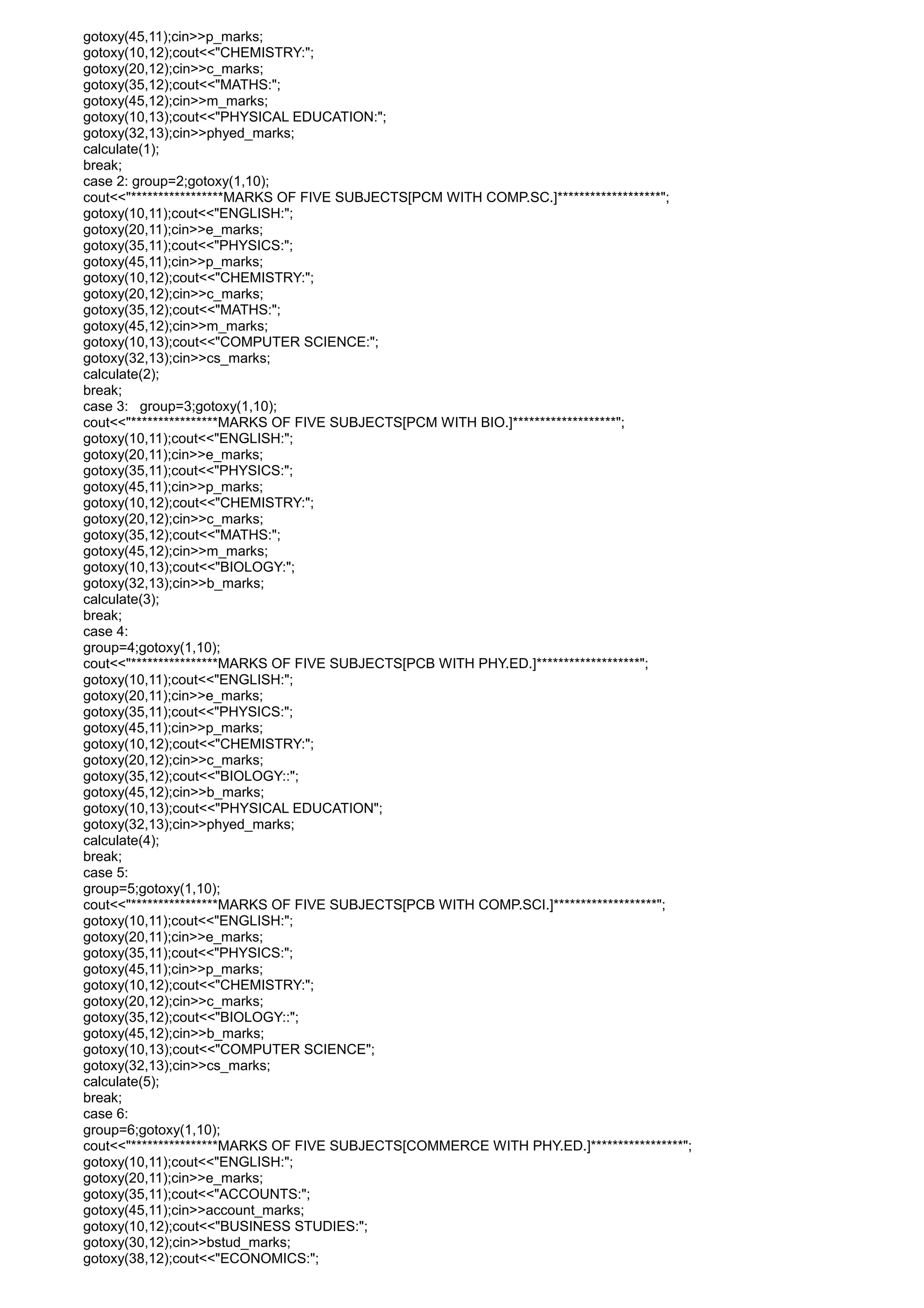 STUDENT REPORT CARD GENERATE SYSTEM | DOC