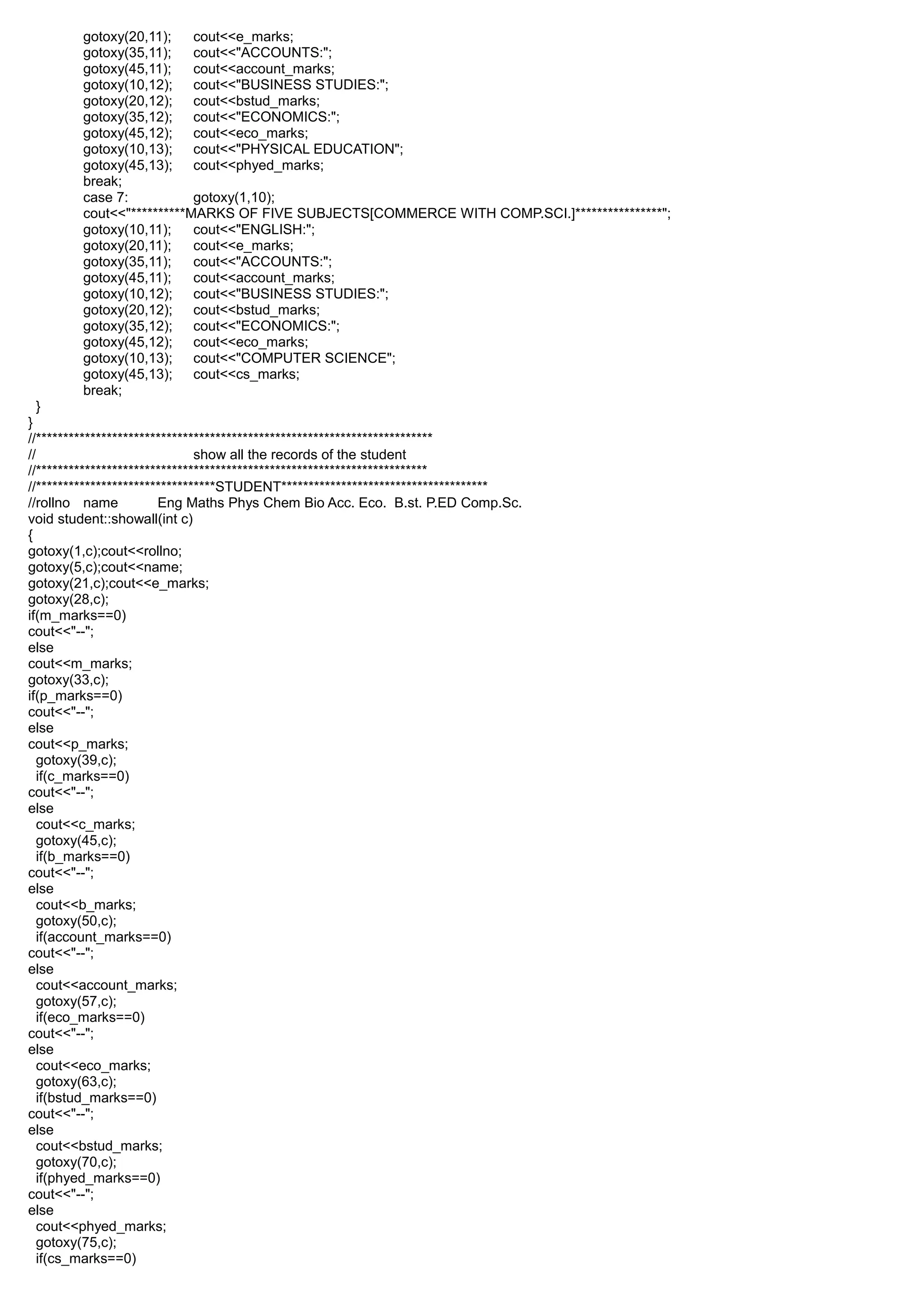 STUDENT REPORT CARD GENERATE SYSTEM | DOC