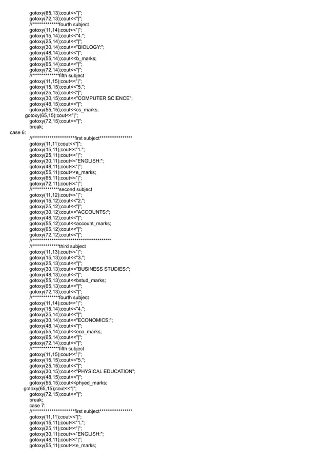 STUDENT REPORT CARD GENERATE SYSTEM | DOC | Programming Languages | Computing