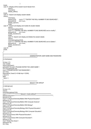 STUDENT REPORT CARD GENERATE SYSTEM | DOC