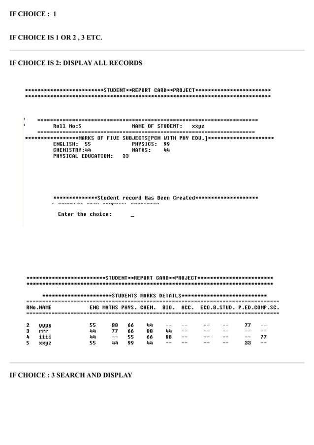 STUDENT REPORT CARD GENERATE SYSTEM | DOC | Programming Languages | Computing
