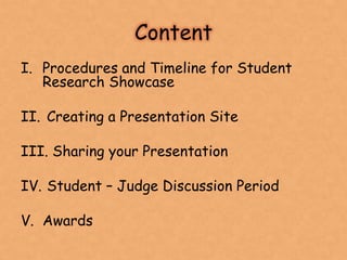 Sigma Xi Student Research Showcase Presentation | PPTX