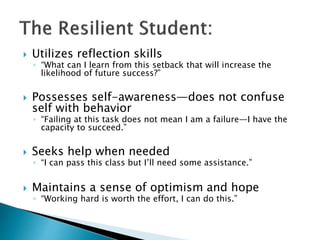 Student resilience and instructor feedback | PPT