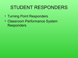 Student Response Systems | PPT