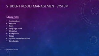 Student result management system | PPTX