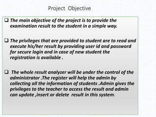 Student result processing system project | PPTX