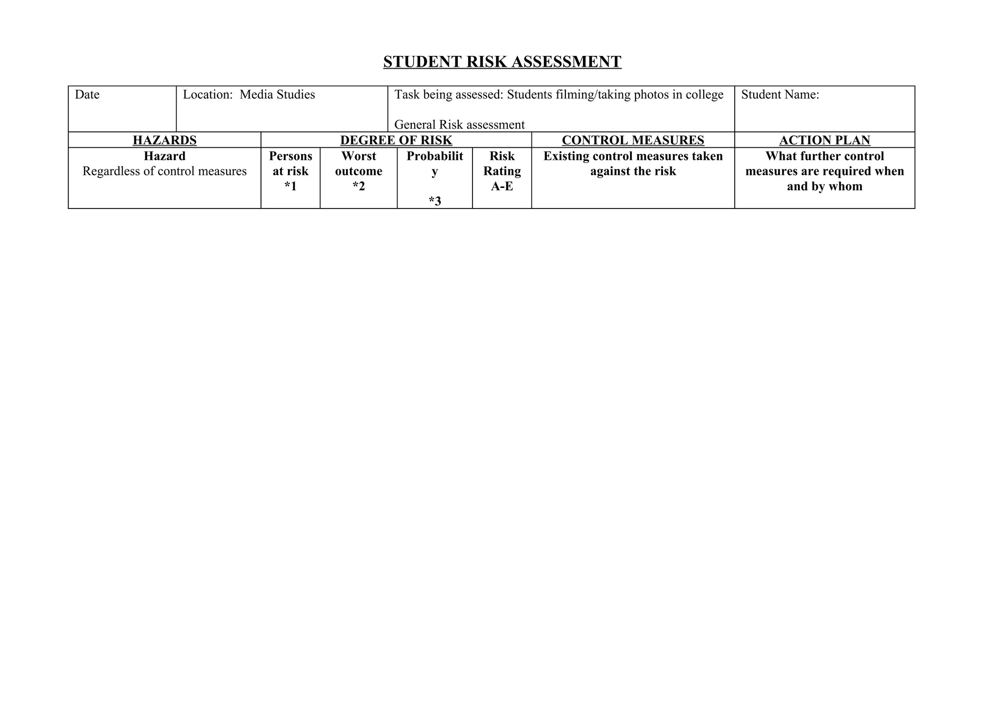 Student risk assessment | DOC