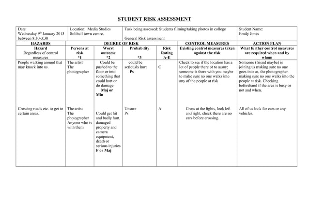 Student risk assessment | PPT