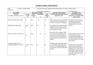 Student risk assessment | DOC