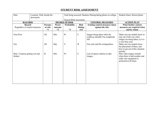 Student risk assessment | PPT