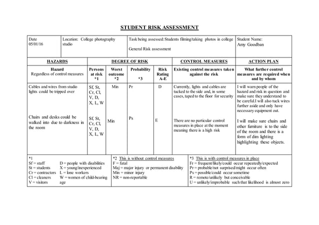 Student risk assessment 2 | PPT