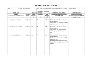 Student risk assessment | PPT