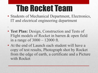 Student Rocket Program | PDF