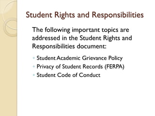 Student Rights and Responsibilities | PDF