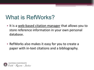 RefWorks for Students | PPT