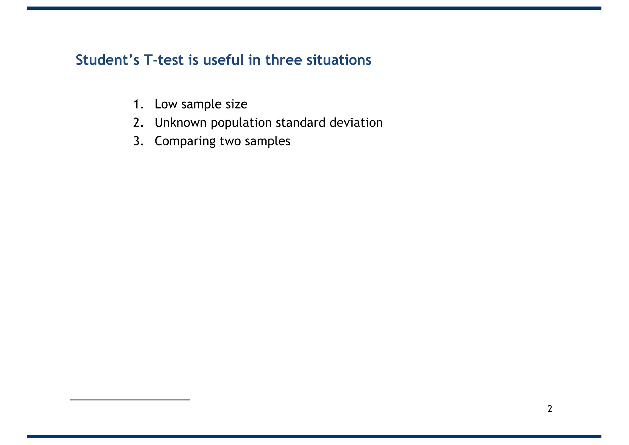 Student's T Test | PDF