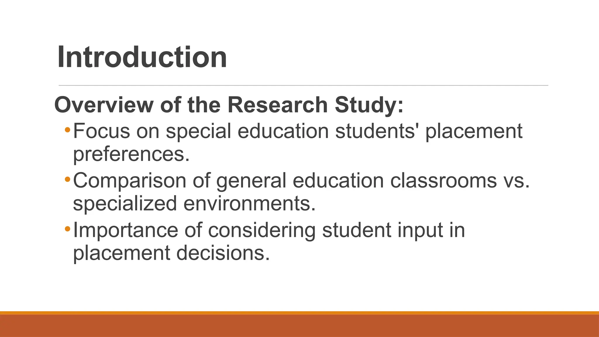 Special Education Students' Placement Preference and the Importance of ...