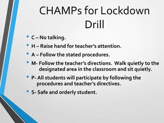 Students safety preparedness power point+ | PPTX