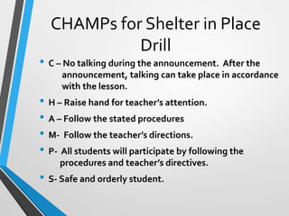 Students safety preparedness power point+ | PPT