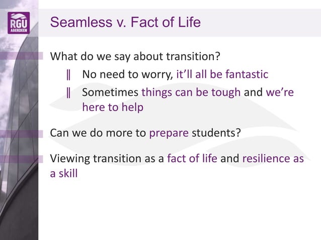 Student transitions in higher education | PPT