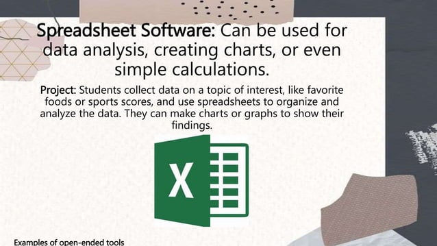 Student Sample Projects Using Open-Ended Tools.pptx | Desktop Publishing | Computer Software and ...