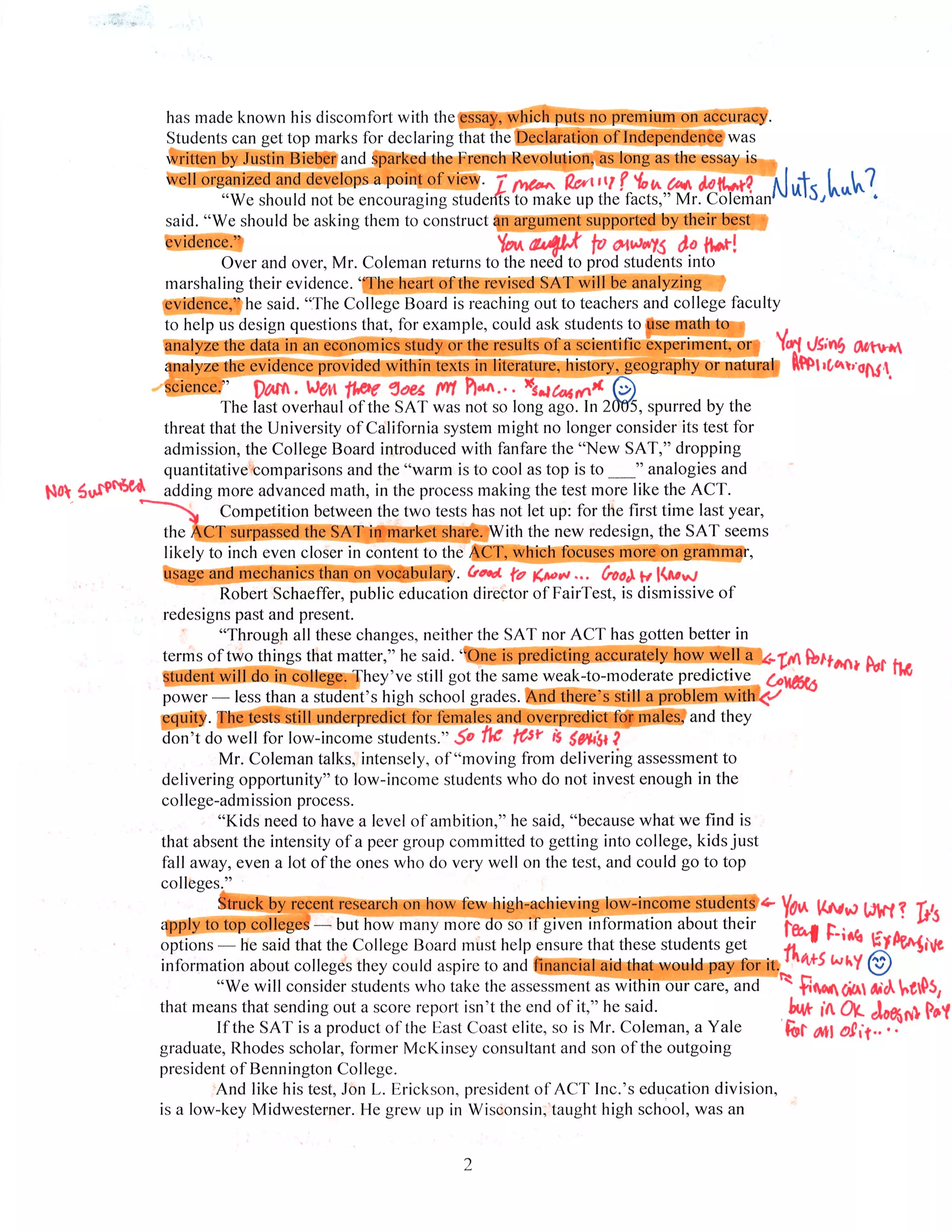 Student Samples: Article of the Week | PDF