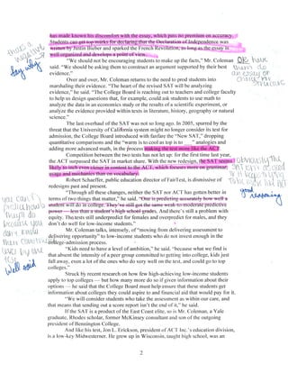 Student Samples: Article of the Week | PDF