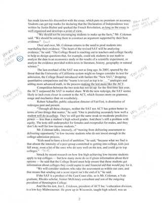 Student Samples: Article of the Week | PDF