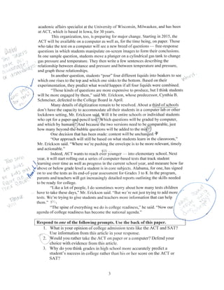 Student Samples: Article of the Week | PDF