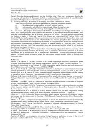 Students’ and teachers’ perceptions of psychosocial classroom environment of secondary school ...