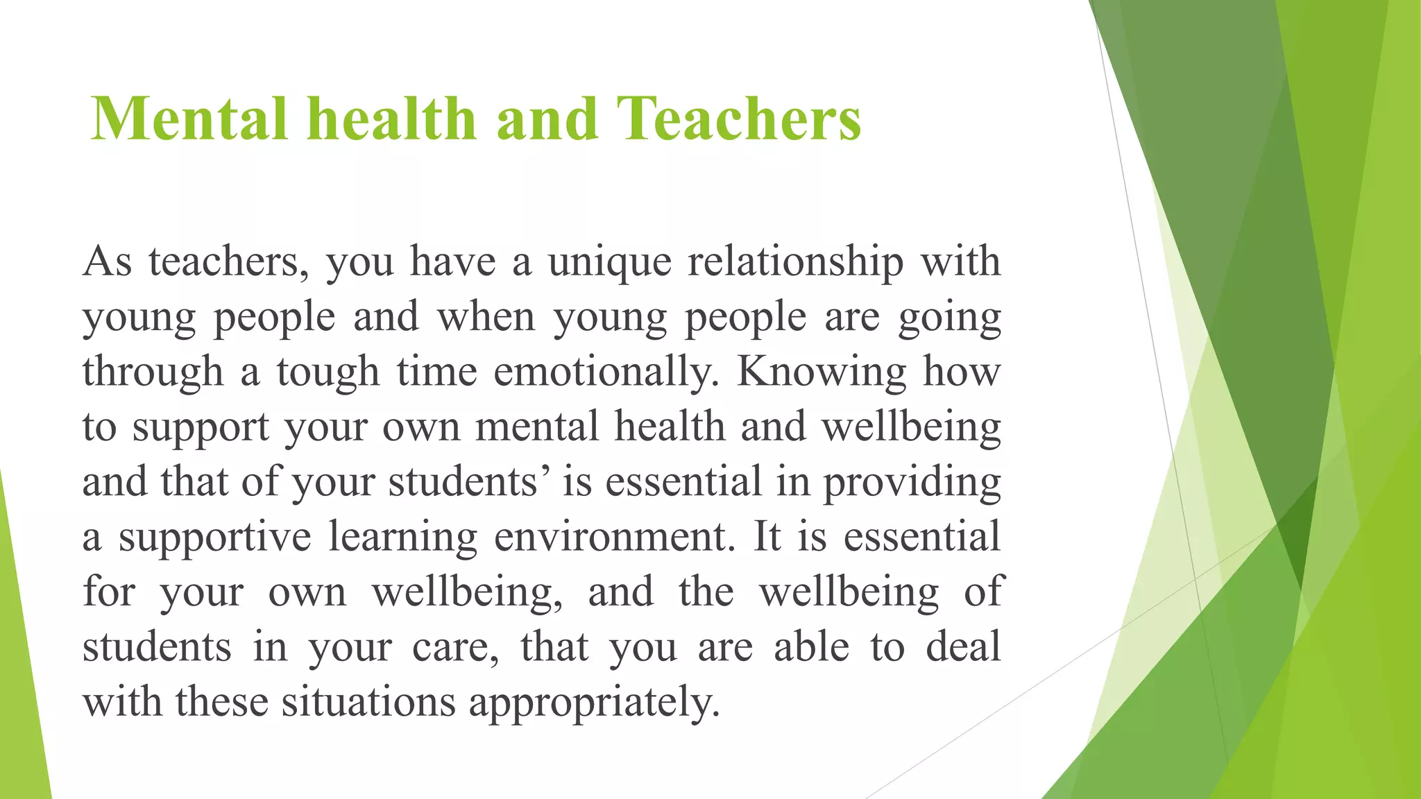 Students and teachers mental health by Dr.Shazia Zamir | PPTX