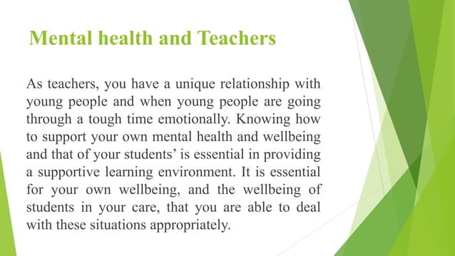 Students and teachers mental health by Dr.Shazia Zamir | PPTX | Mental ...
