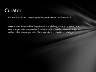 Students as curators! | PPT