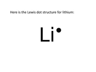 Lithium Lewis Dot Structure