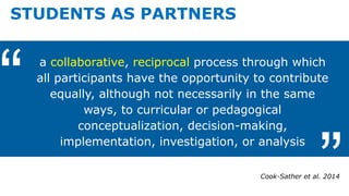 Students as Partners at University College Cork | PPT