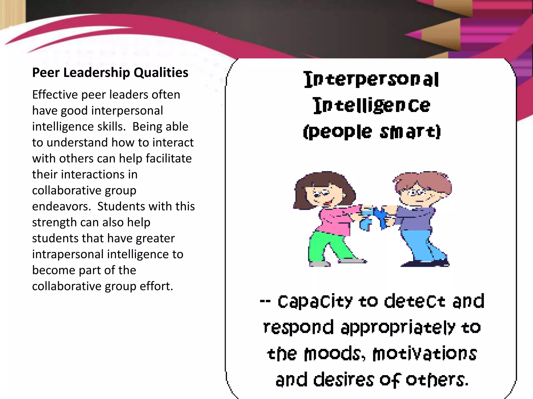 Students as peer leaders | PPT