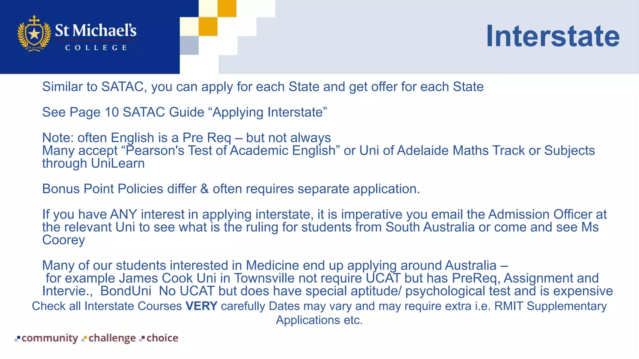 Student SATAC Pathways Presentation | PPT