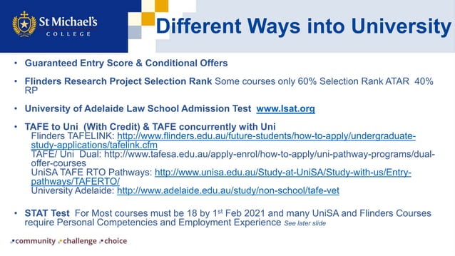 Student SATAC Pathways Presentation | PPT