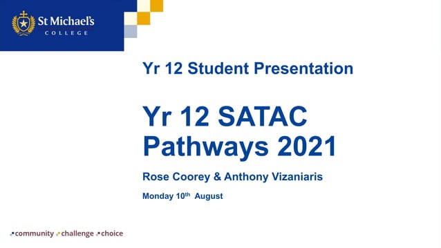 Student SATAC Pathways Presentation | PPT