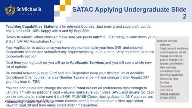 Student SATAC Pathways Presentation | PPT