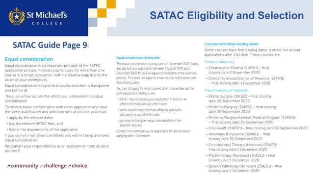 Student SATAC Pathways Presentation | PPT