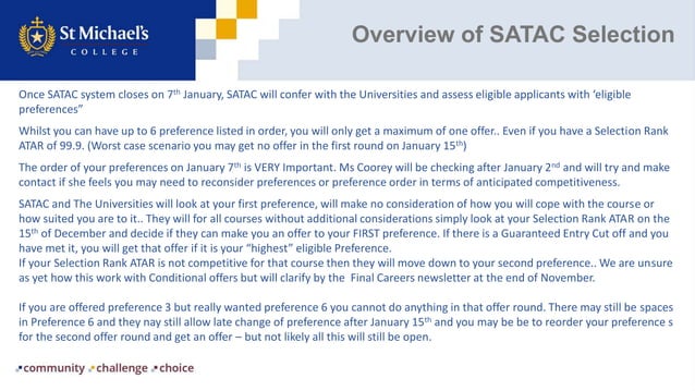 Student SATAC Pathways Presentation | PPT
