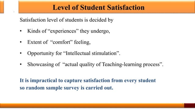 Student satisfaction survey(SSS) | PPTX | Education industry | Industries