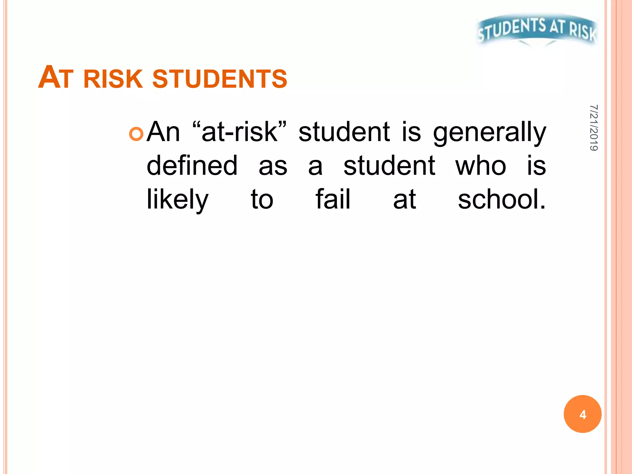 Students at risk | PPTX