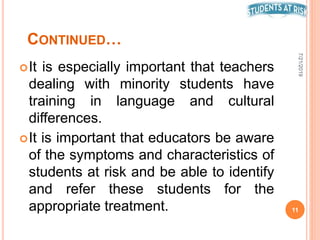 Students at risk | PPTX