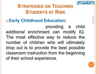 Students at risk | PPTX