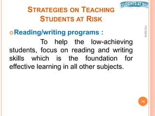 Students at risk | PPTX