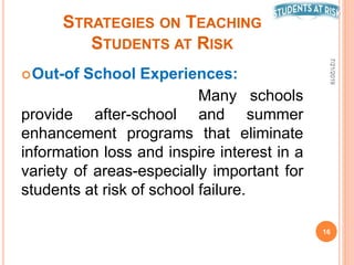Students at risk | PPTX