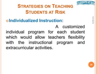 Students at risk | PPTX