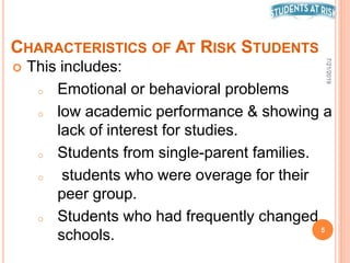 Students at risk | PPTX
